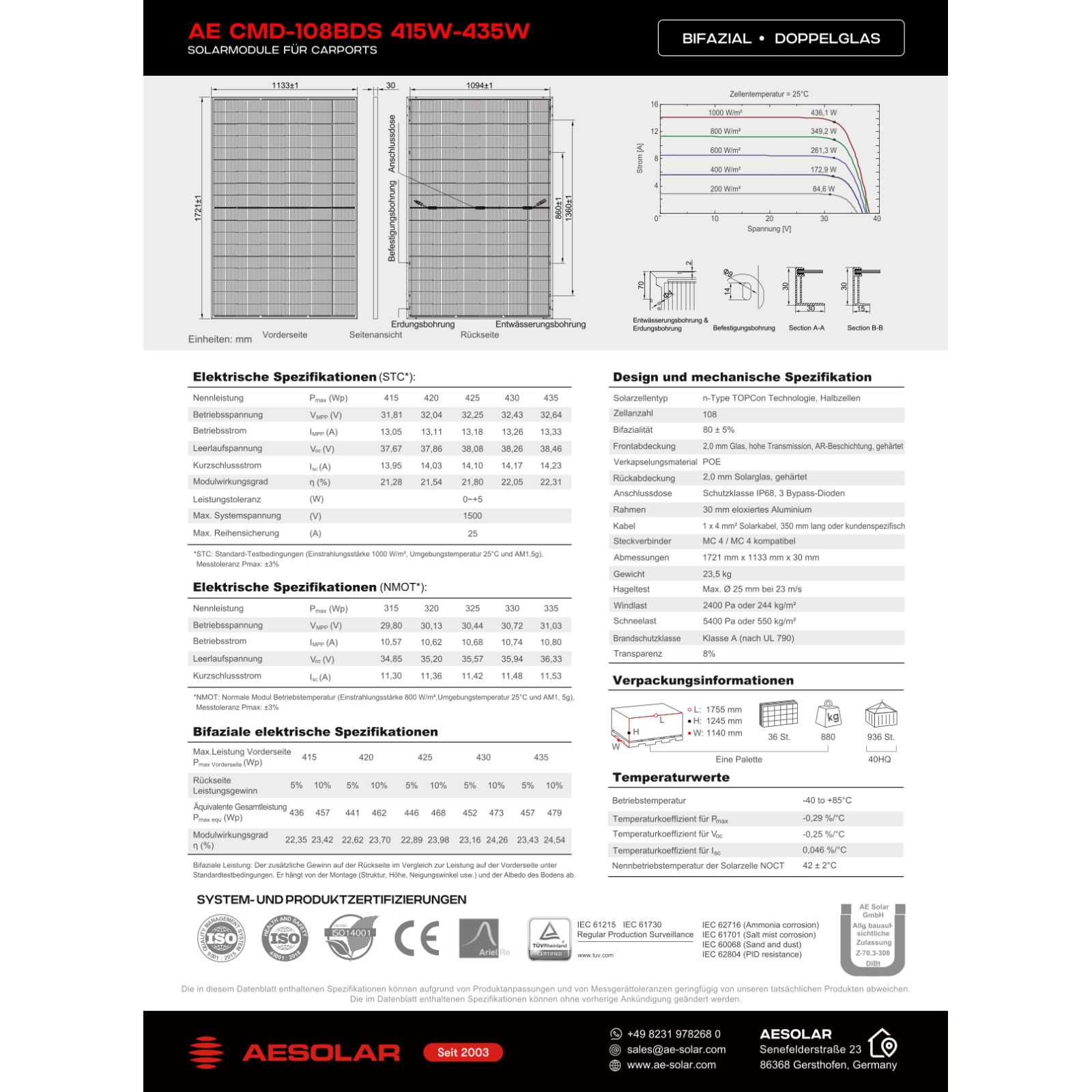 AESOLAR Horizon CMD-108BDS Rahmenmodul kaufen, 110,00